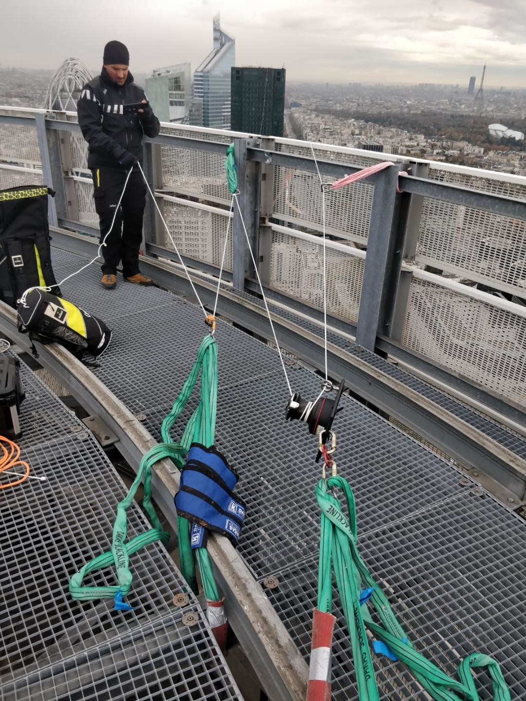 Highline Challenge with Helping Hand from Harken Safety & Rescue